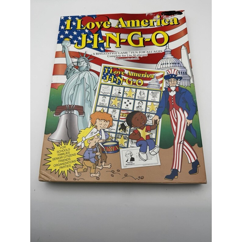 Jingo I Love America Bingo Game Classroom Education History School Fun ...