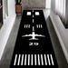 Black Runway Airplane Rug, Aviation Themed Long Carpet for Kids Room ...