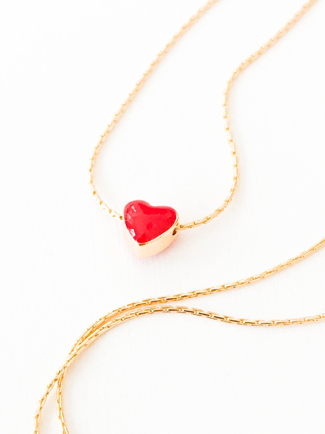 Heart Necklace for Kids Valentine Necklace for Girls - Etsy New Zealand