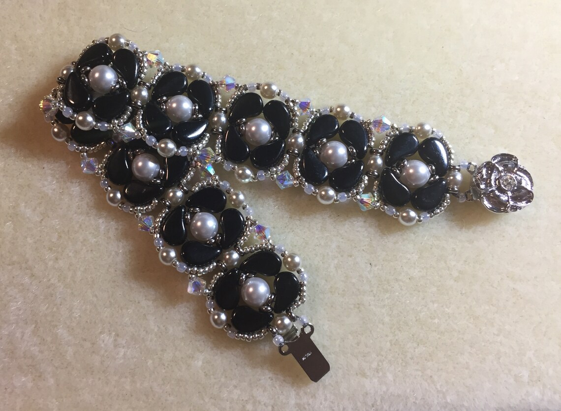 PATTERN Tutorial Arabella Bracelet Zoliduo or Paisley Duo Seed Beads ...