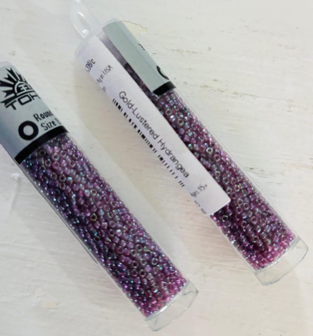Seed Bead Tubes 15/0 Toho Gold Lustered Hydrangea 206 - Etsy