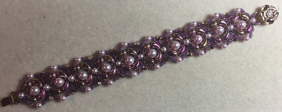 PATTERN Tutorial Arabella Bracelet Zoliduo or Paisley Duo Seed Beads ...