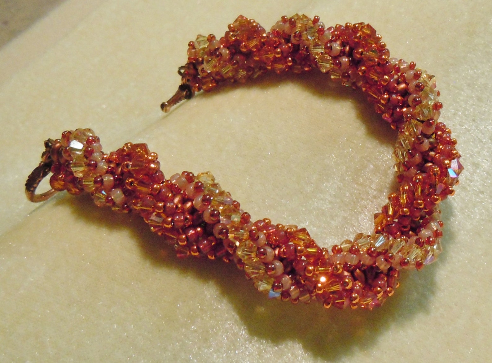 PATTERN the Embrace Spiral Bracelet With Twin Beads Crystals - Etsy