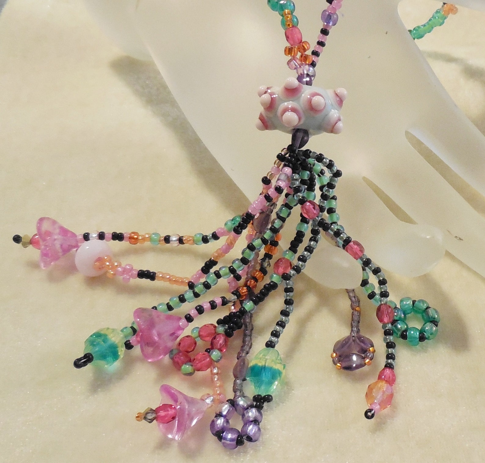 PATTERN Freeform Peyote Long FUN Necklace Tutorial Fringe - Etsy