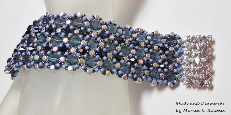 Pattern Studs and Diamonds Bracelet Cuff Tutorial - Etsy