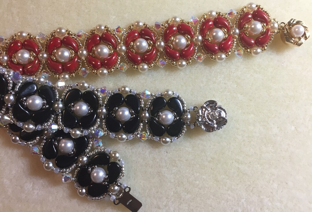 PATTERN Tutorial Arabella Bracelet Zoliduo or Paisley Duo Seed Beads ...