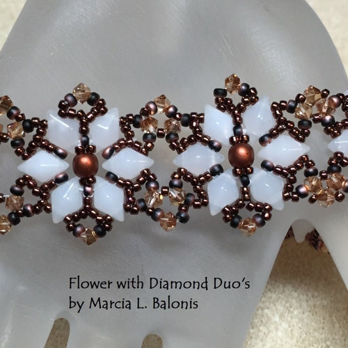 PATTERN Diamond Duo Bouquet Bracelet Tutorial - Etsy