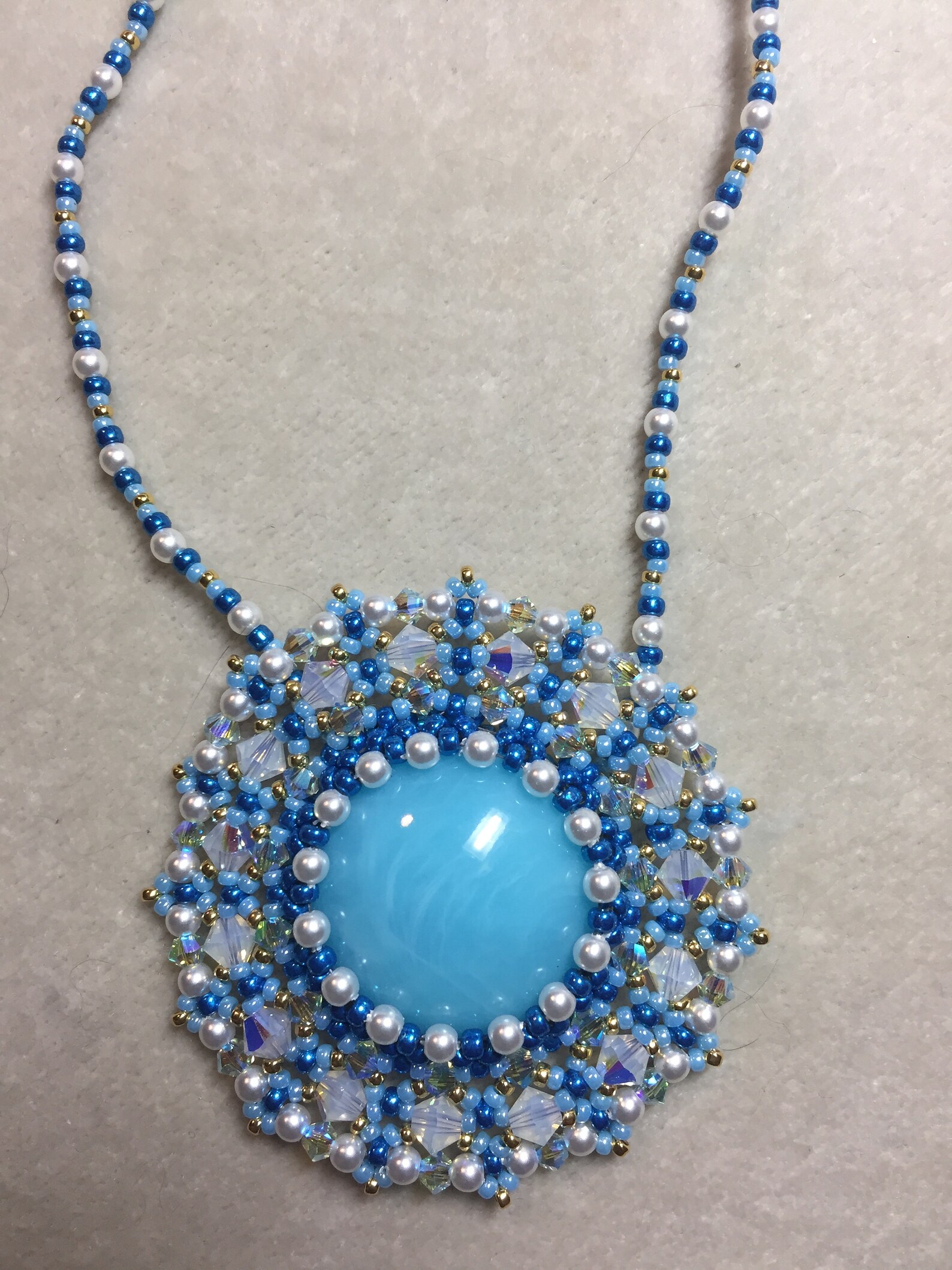 PATTERN Tutorial Hubble Bezel Seed Beads stitch Pendant or | Etsy