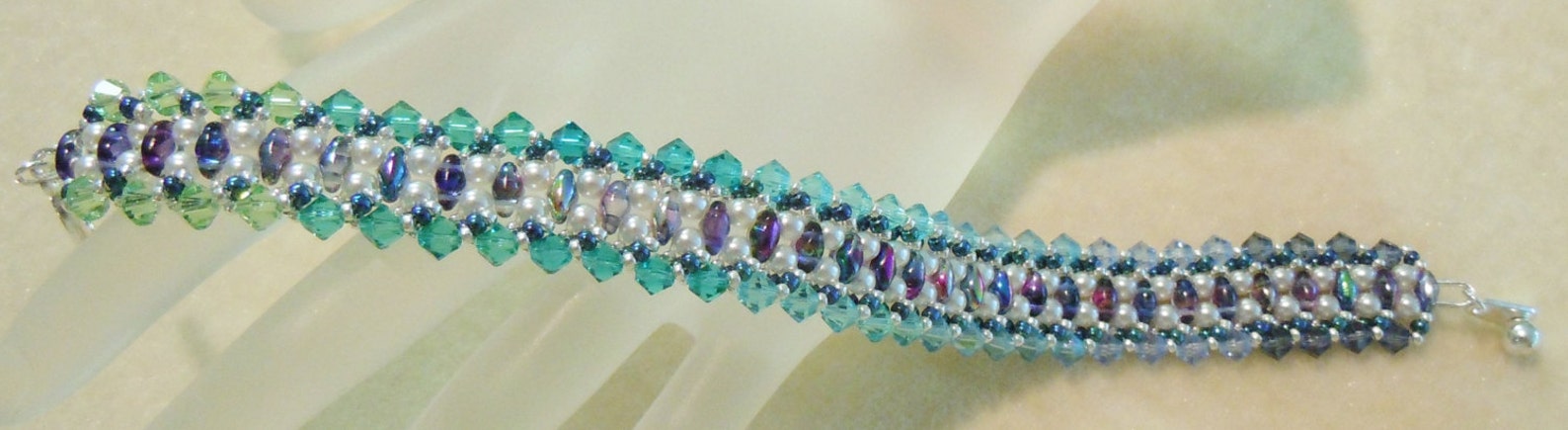PATTERN Flat Spiral Bracelet With Czechmate Bricks or Superduo Beads ...