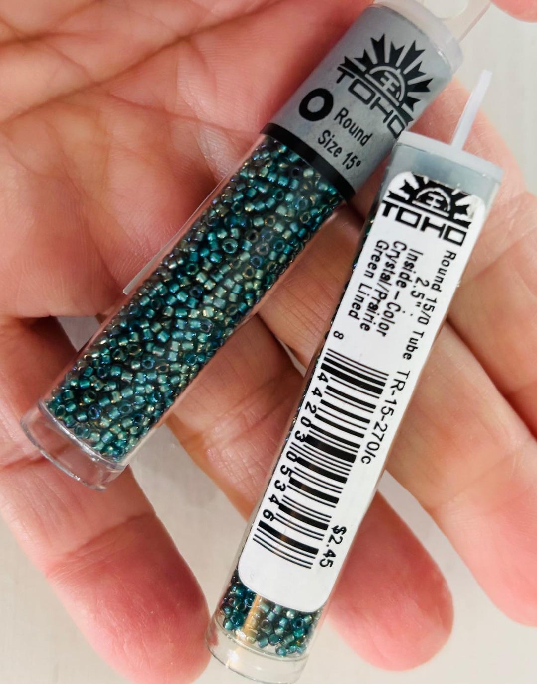 Seed Bead Tubes 15/0 Toho Inside Color Crystal Prairie 270 - Etsy