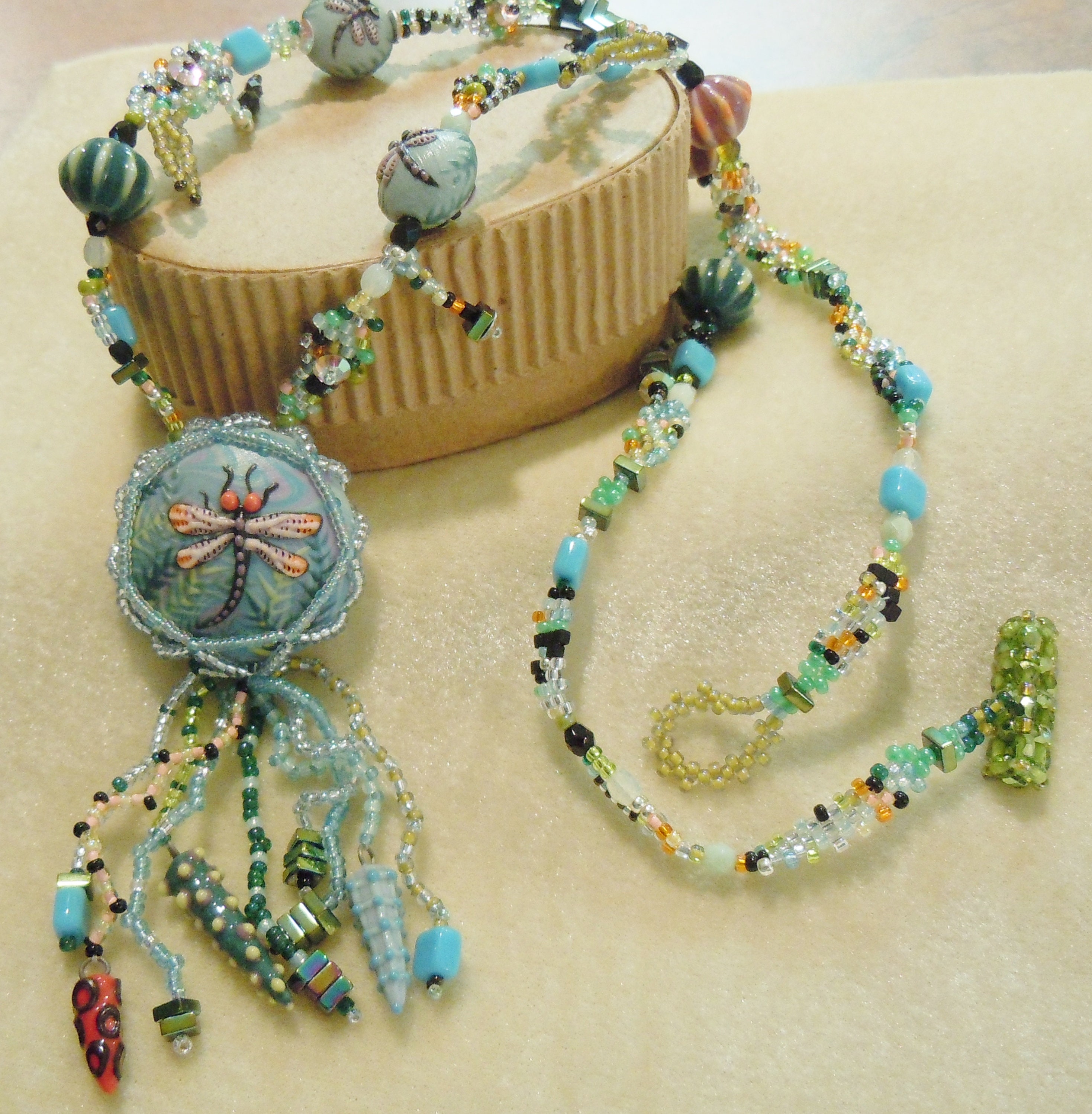 PATTERN Freeform Peyote Long FUN Necklace Tutorial Fringe - Etsy