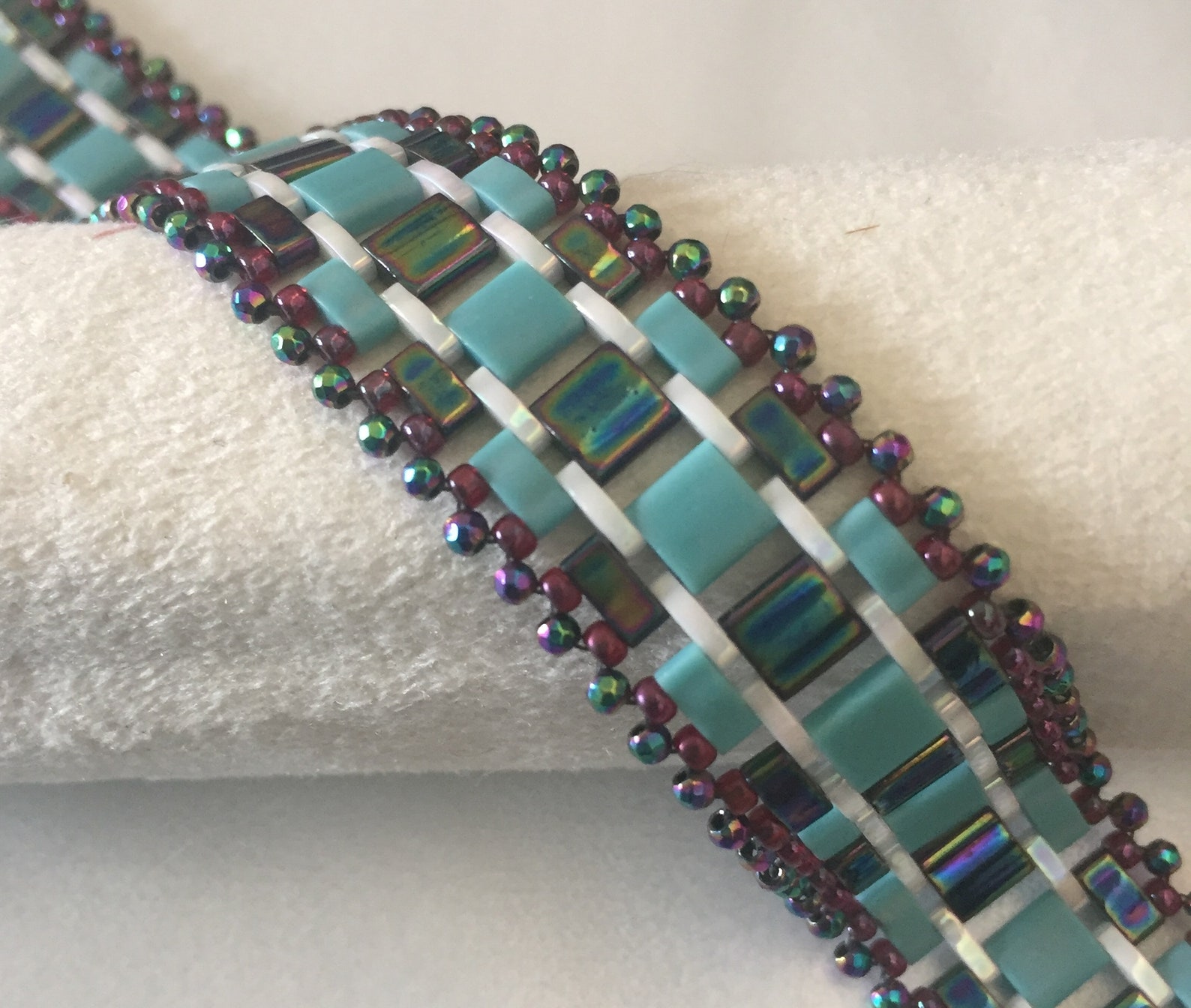 Tila Bead Checkerboard Cuff Bracelet Pattern (PDF) - Etsy