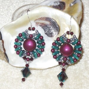 PATTERN Spring Loaded Set Necklace Bracelet Earring 2 Hole Czechmate ...