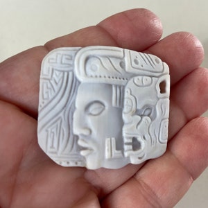 Carved Cameo Cabochon Mexican Indian Aztec Monkey Face Shell Gift - Etsy