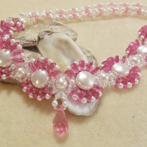 PATTERN Spring Loaded Set Necklace Bracelet Earring 2 Hole Czechmate ...