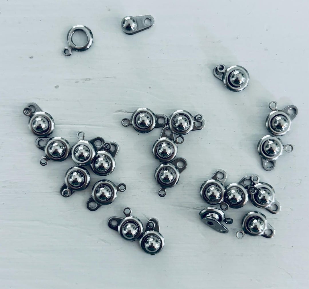 25 Stainless Steel Snap Clasps, 8mm Ball and Socket Jewelry Findings - Etsy