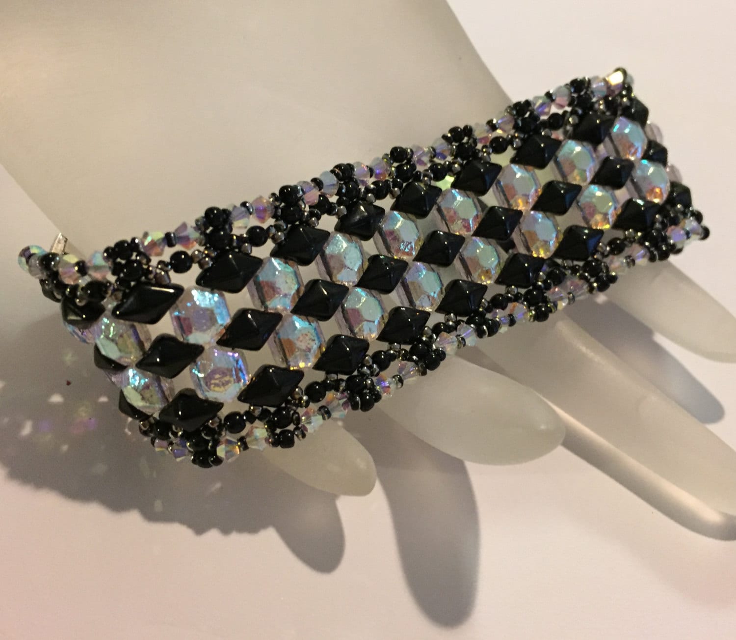 PATTERN Harlequin bracelet Tutorial Diamond Duo or Gem Duo | Etsy