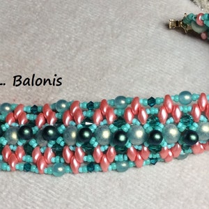 PATTERN Tutorial Seraphina Bracelet Super Duo Seed Beads Crystals RAW ...