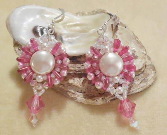 PATTERN Spring Loaded Earrings 2 Hole Czechmate Triangle Beads | Etsy