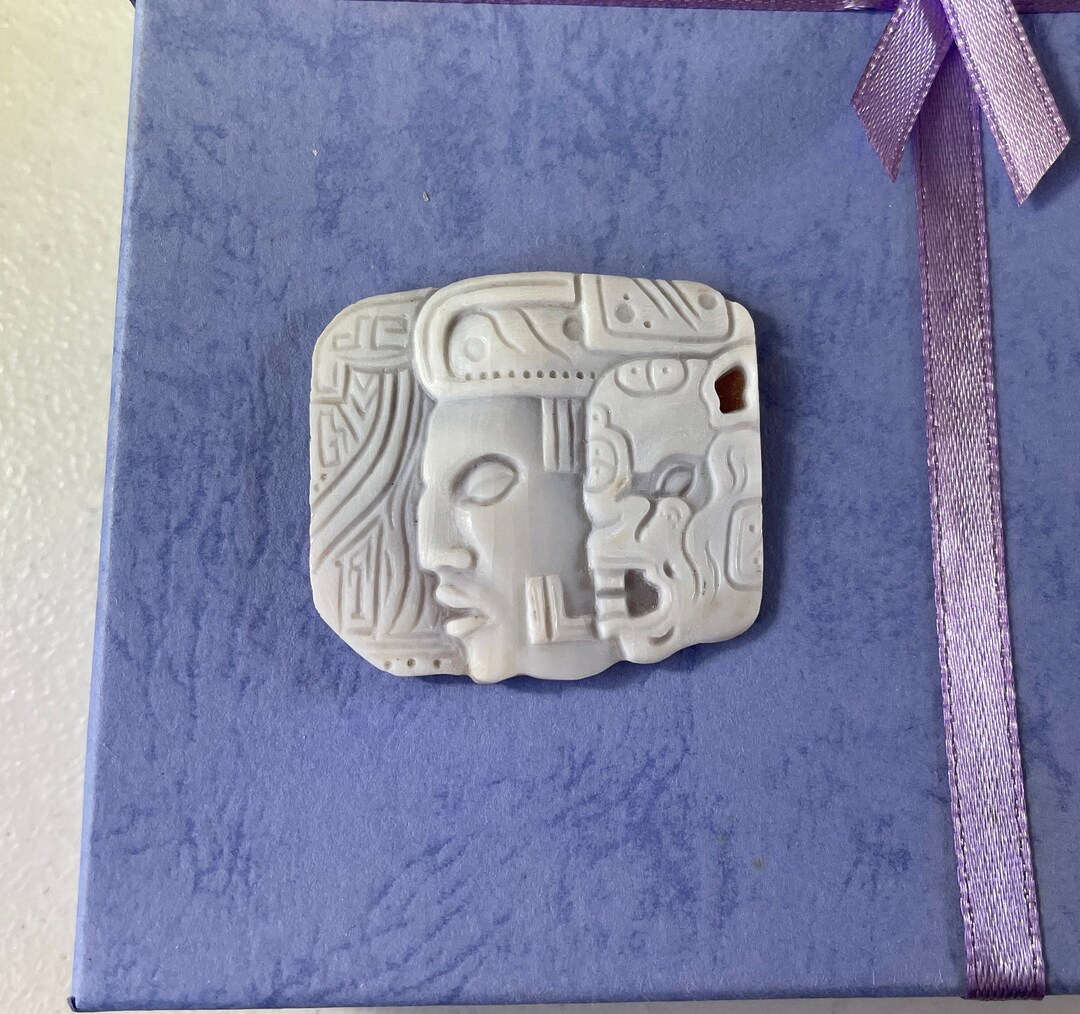 Carved Cameo Cabochon Mexican Indian Aztec Monkey Face Shell Gift - Etsy
