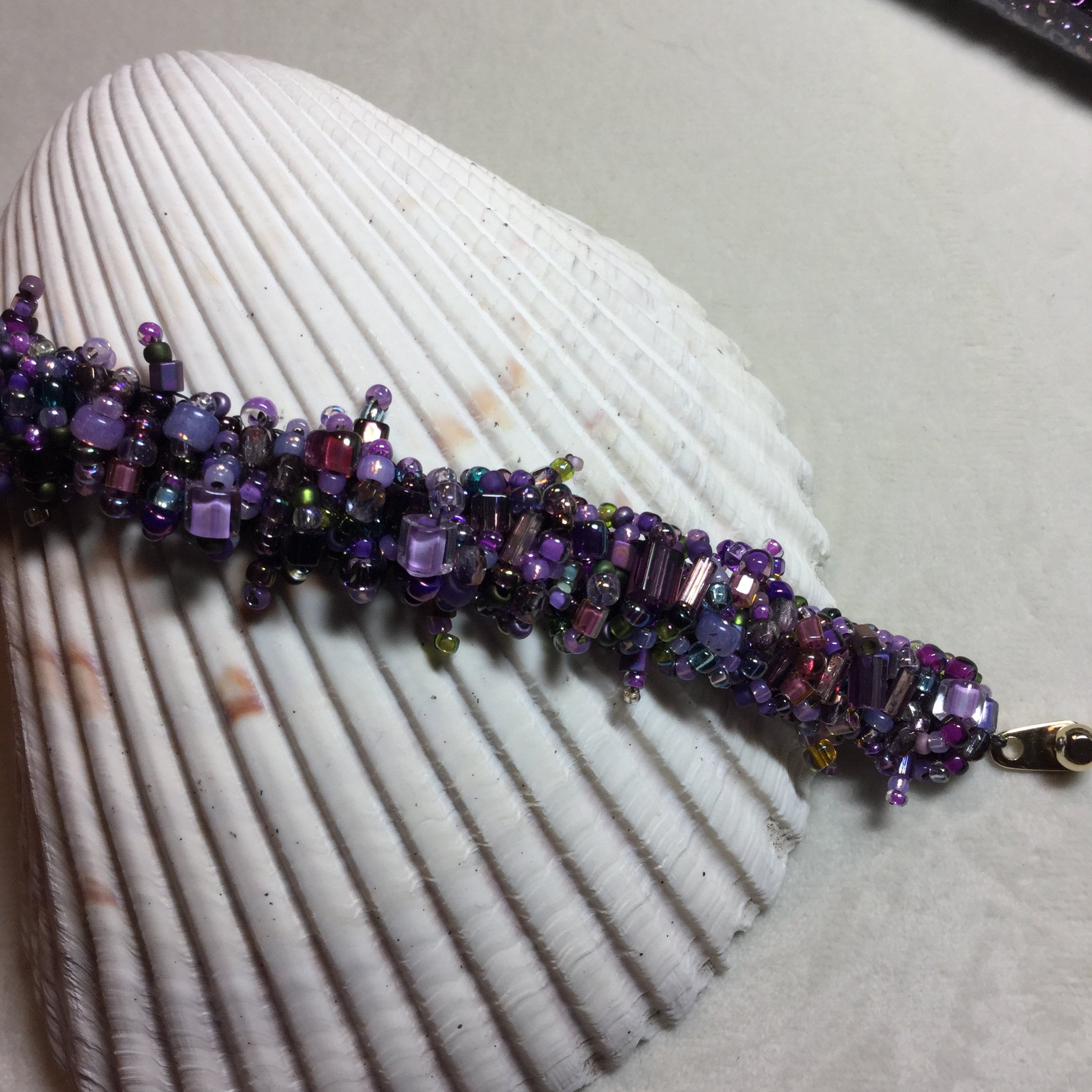 Peyote or Square Stitch Pattern Tutorial Embellished Bracelet Bead Soup ...