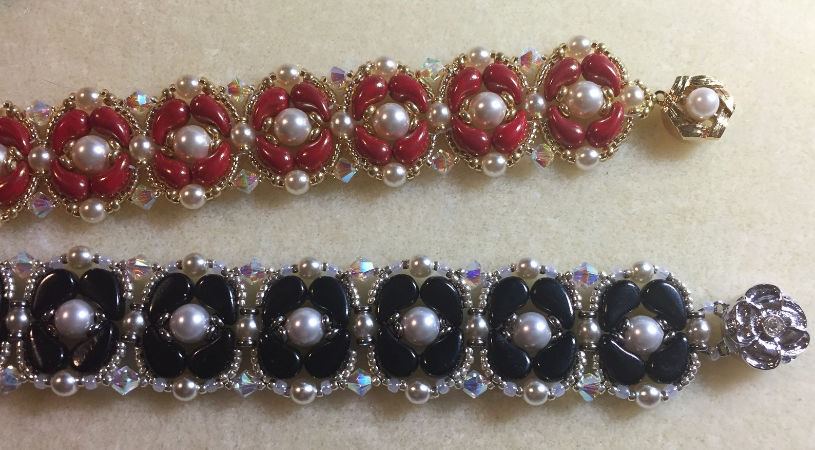 PATTERN Tutorial Arabella Bracelet Zoliduo or Paisley Duo Seed Beads ...