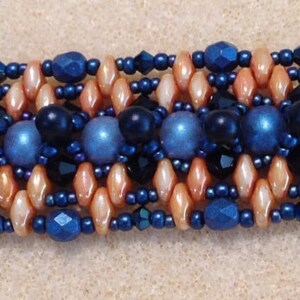 PATTERN Tutorial Seraphina Bracelet Super Duo Seed Beads Crystals RAW ...