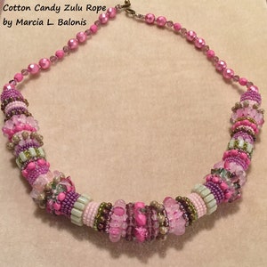 Tutorial Beading Pattern for Zulu Rope Bead Embroidery Necklace - Etsy