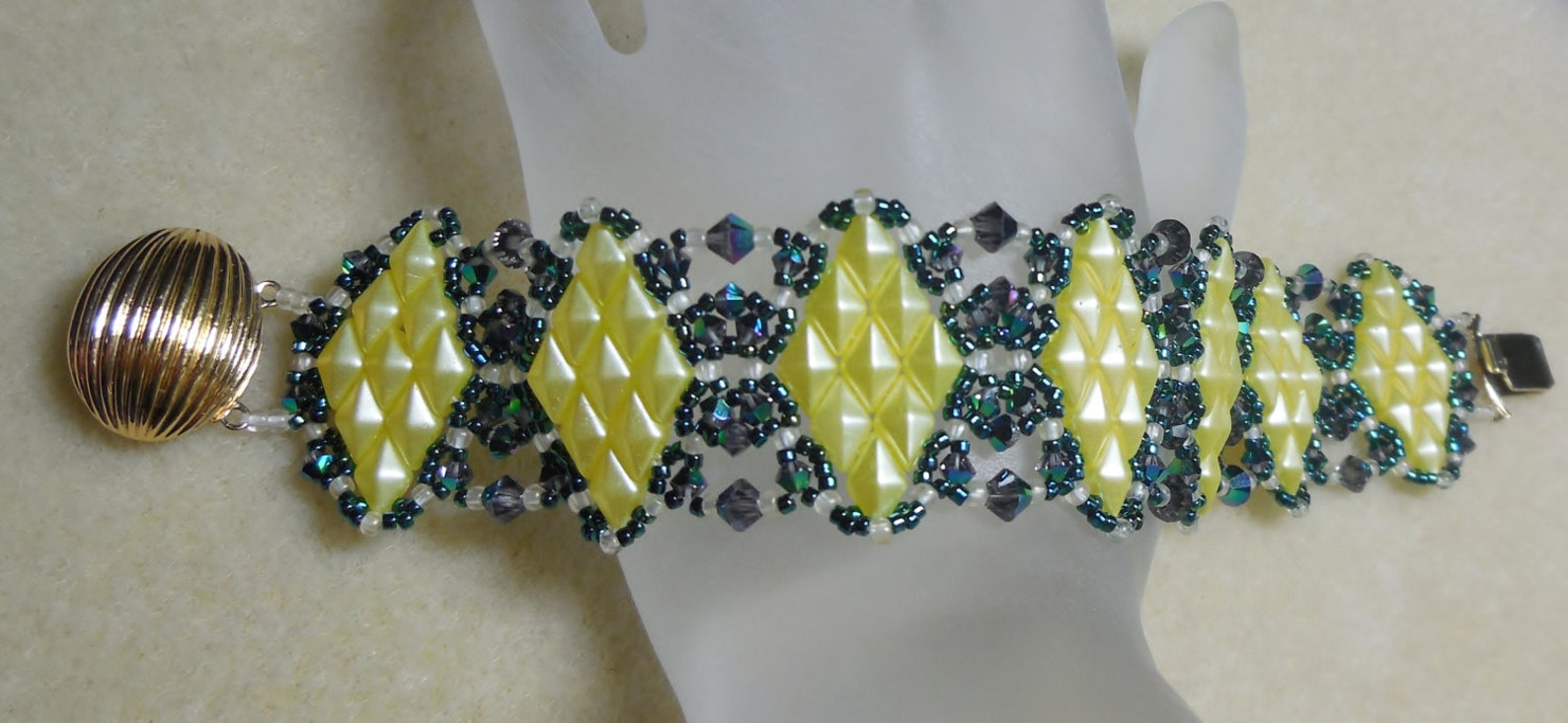 PATTERN Diamond Game Bracelet Tutorial Diamond Duo - Etsy