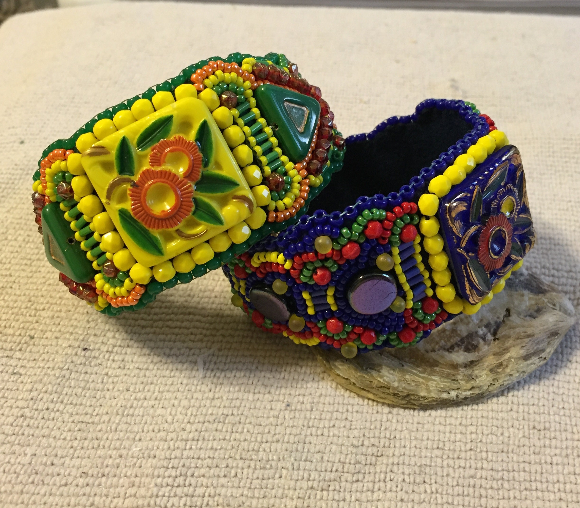 Pattern Tutorial Basic Button as cabochon for bead embroidery | Etsy