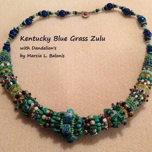 Tutorial Beading Pattern for Zulu Rope Bead Embroidery Necklace - Etsy
