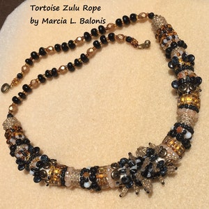 Tutorial Beading Pattern for Zulu Rope Bead Embroidery Necklace - Etsy