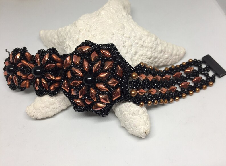 Pattern Night Sky Bracelet Tutorial Bead Embroidery Cuff - Etsy