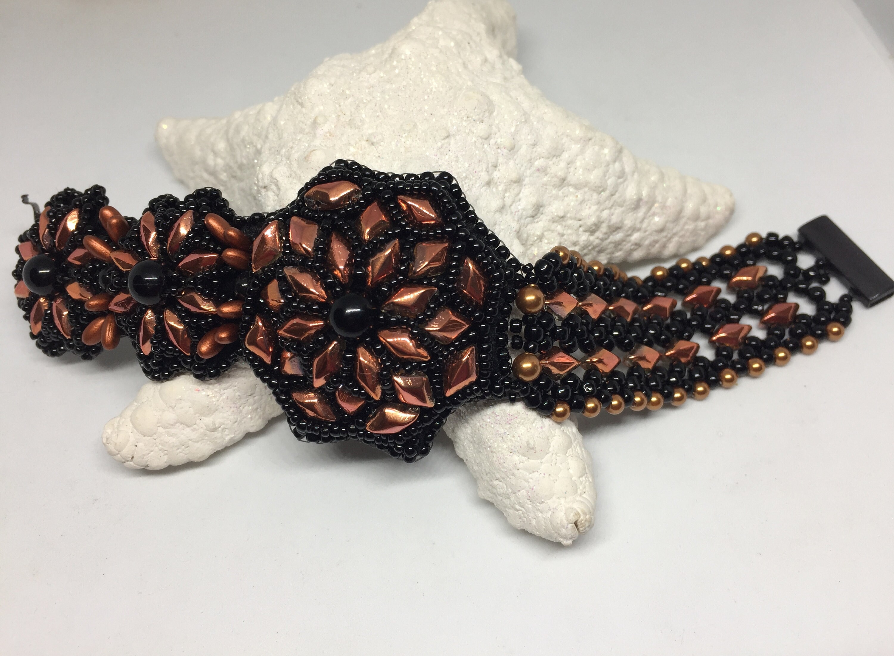 Pattern Night Sky Bracelet Tutorial Bead Embroidery Cuff | Etsy