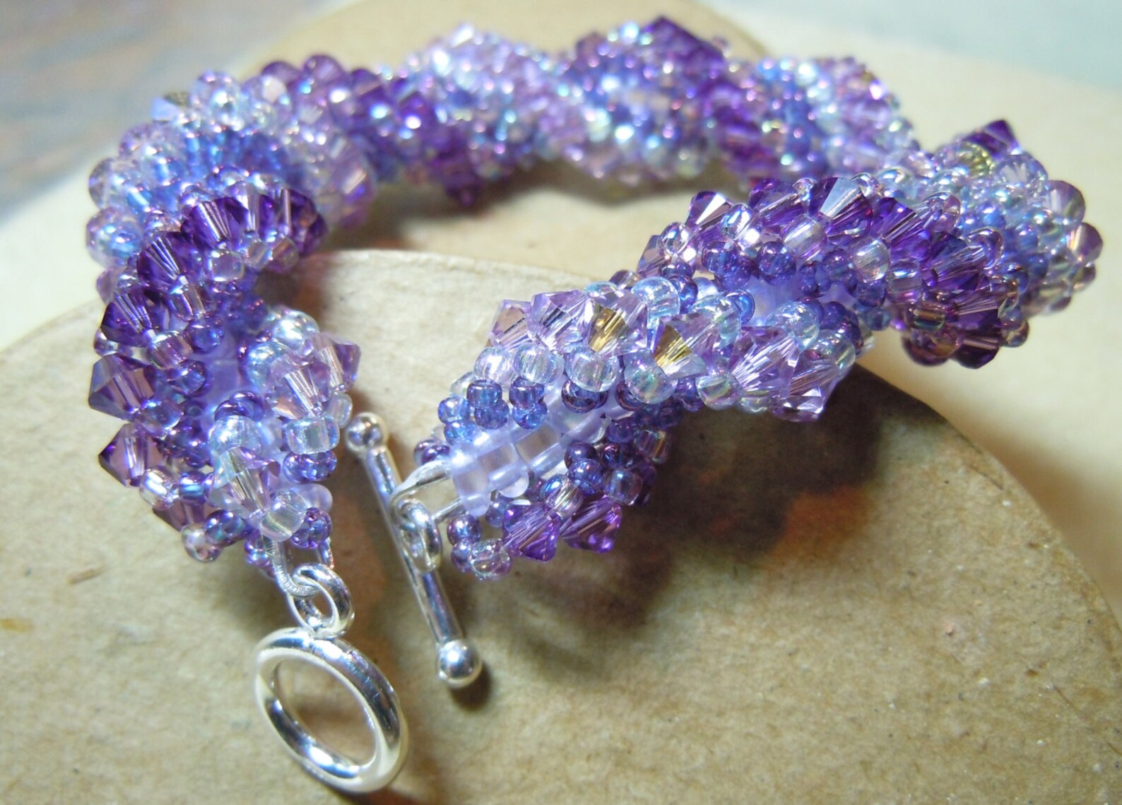 PATTERN the Embrace Spiral Bracelet With Twin Beads Crystals - Etsy