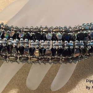 Pattern Tutorial Dipped in Color Bracelet With Quadra Tile or Lentil ...