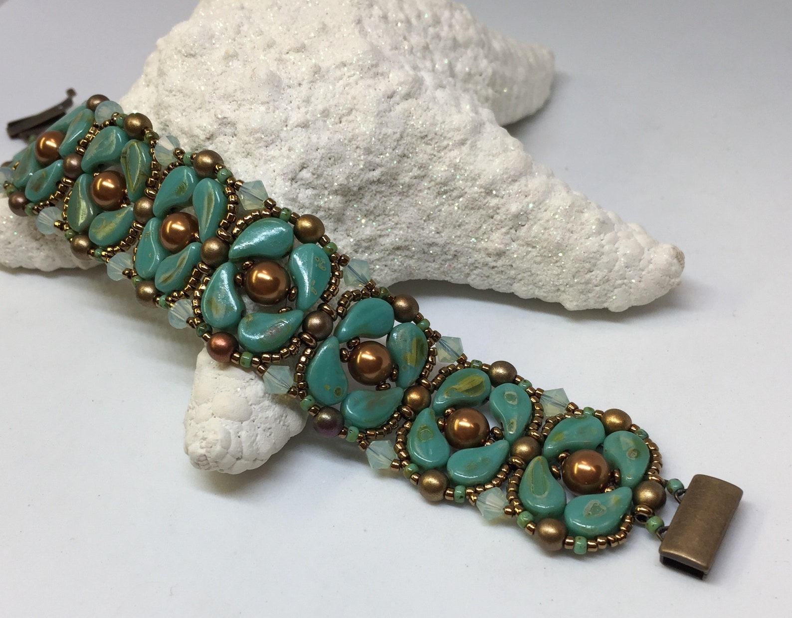PATTERN Tutorial Arabella Bracelet Zoliduo or Paisley Duo Seed Beads ...