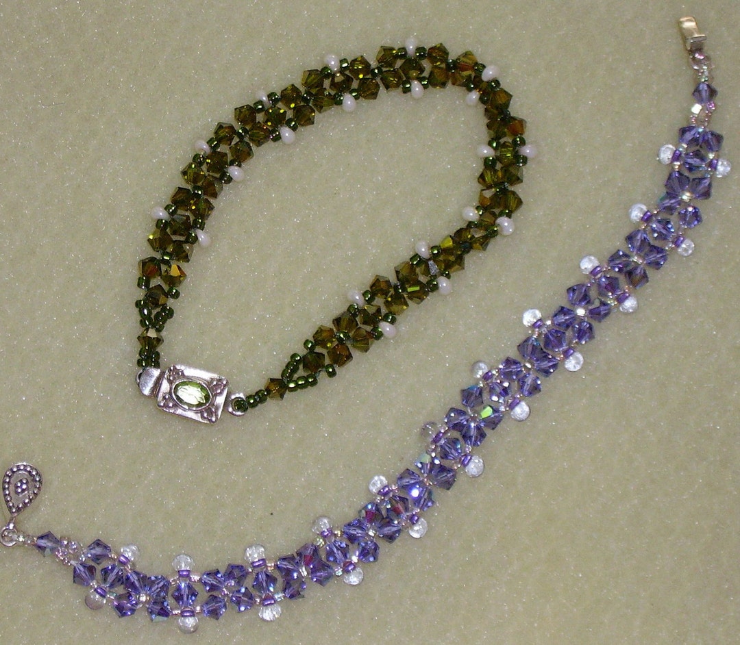 PATTERN for Bead Weaving Delicate Drops of Color Using Crystals - Etsy