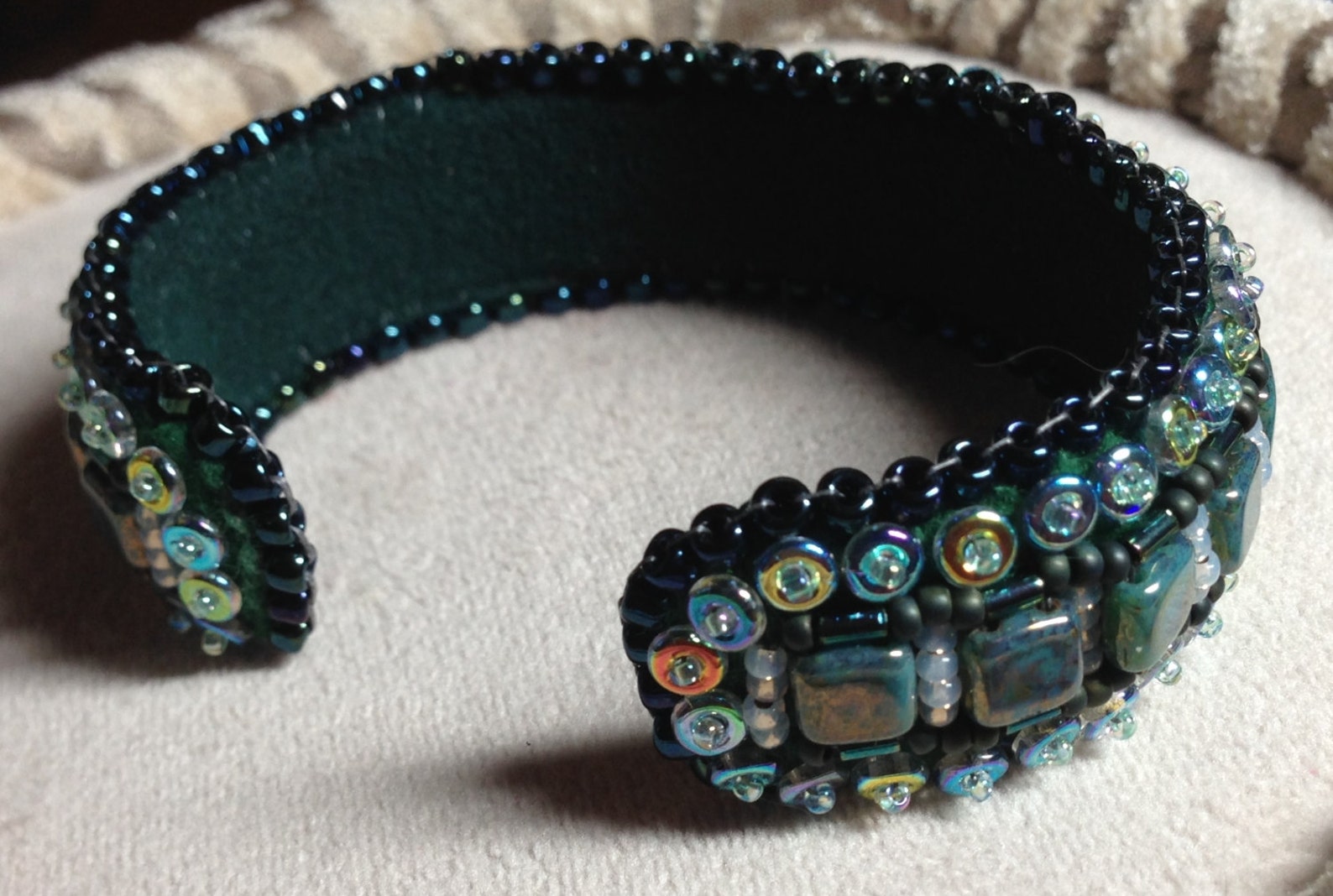 PATTERN Tutorial Bead Embroidery Cuff Bracelet for Czechmate - Etsy