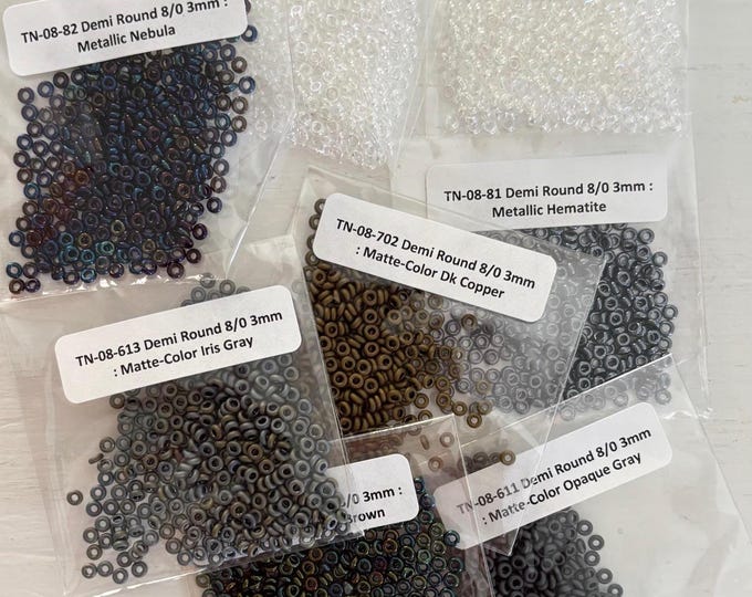 Seed Bead LOT Samples of 8/0 Demi Round Toho Mixed Colors - Etsy
