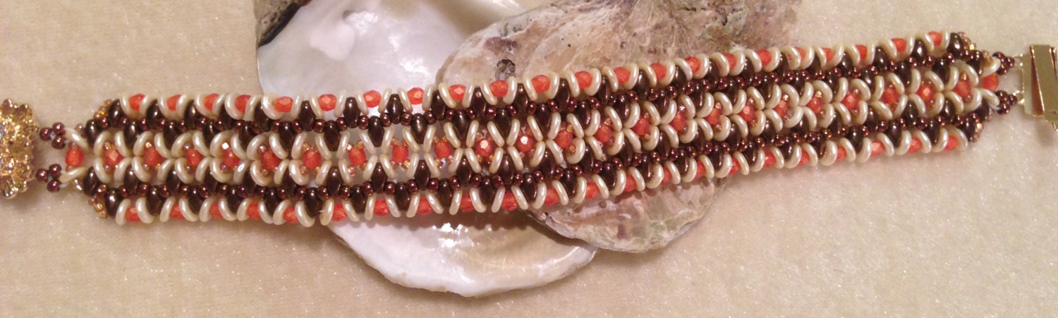 PATTERN Mini Duo Bracelet Seed Beads Superduo O Fire Polish RAW - Etsy