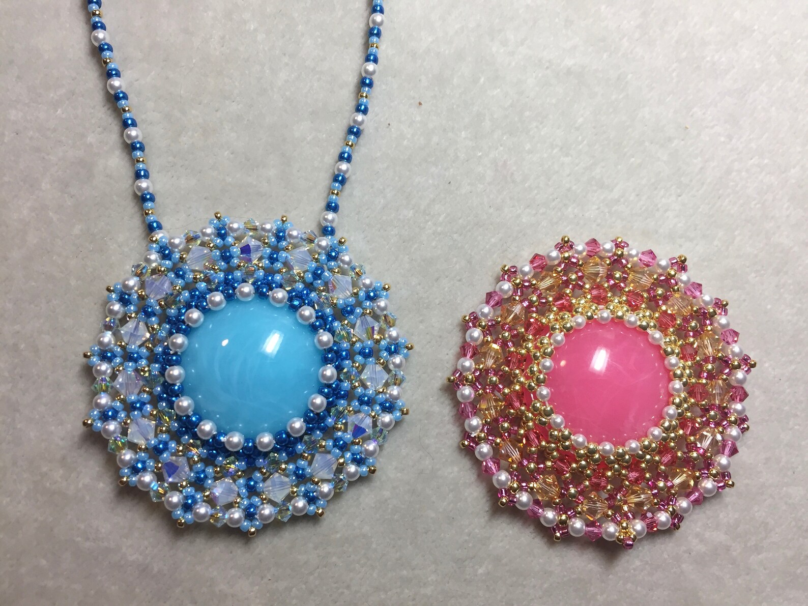 PATTERN Tutorial Hubble Bezel Seed Beads stitch Pendant or | Etsy