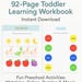 Colourful Toddler Workbook Printable | Preschool Learning Activities ...