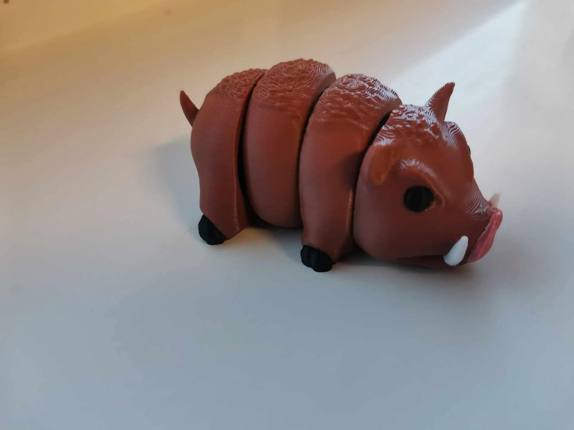Cute Mini Boar T-rex 3MF File for 3D Printing. Articulated, Flexi ...