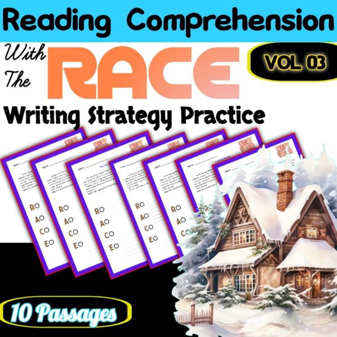 RACE Writing Strategy Worksheets New Year Resolutions Winter Writing ...