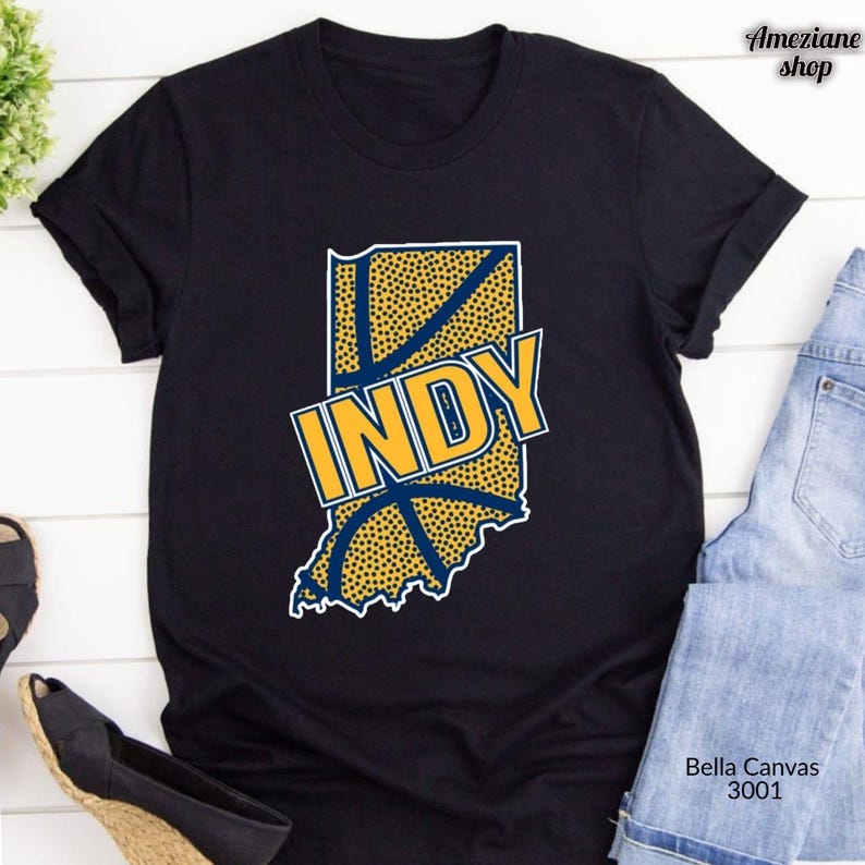 Retro Indiana Basketball Indy Outline Tyrese and Reggie Choke Celly ...