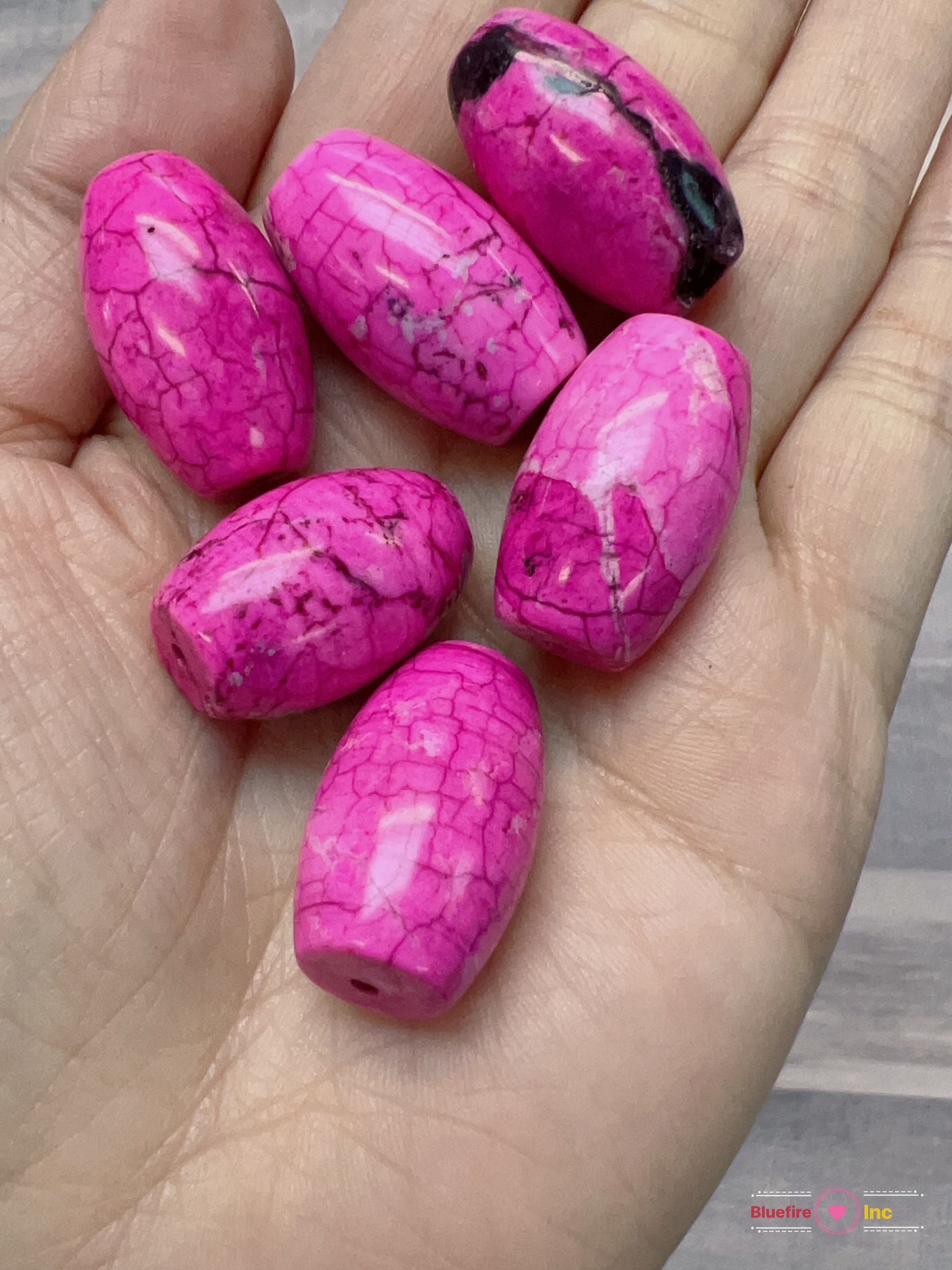 15x25mm Hot Pink Color Howlite Focal Beads - Etsy