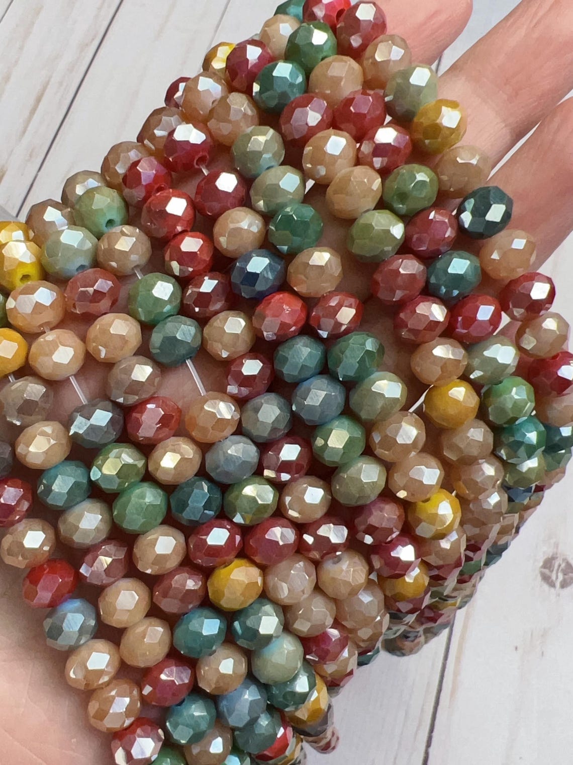 6x8mm Chinese Crystal Beads, Faceted Rondelle Beads - Etsy