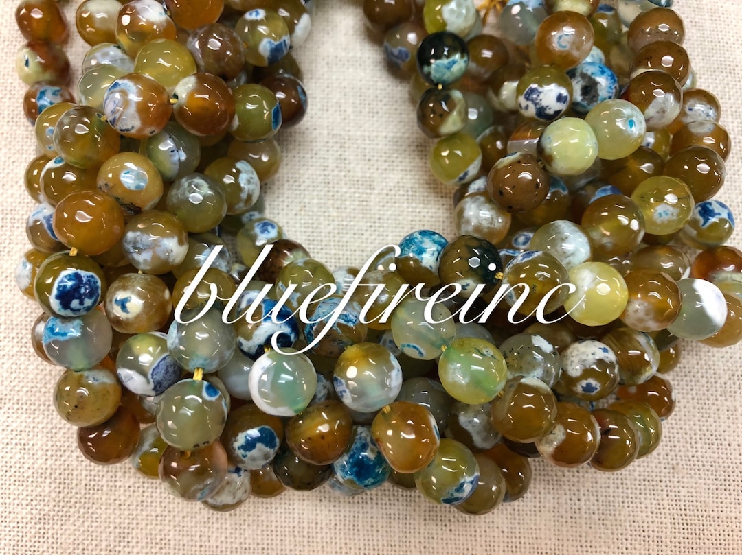 12mm Multi Color Agate Beads, Round Faceted - Etsy