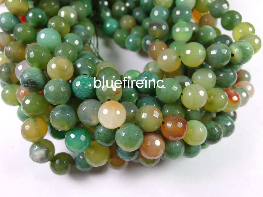 12mm Multi Color Agate Beads, Round Faceted - Etsy